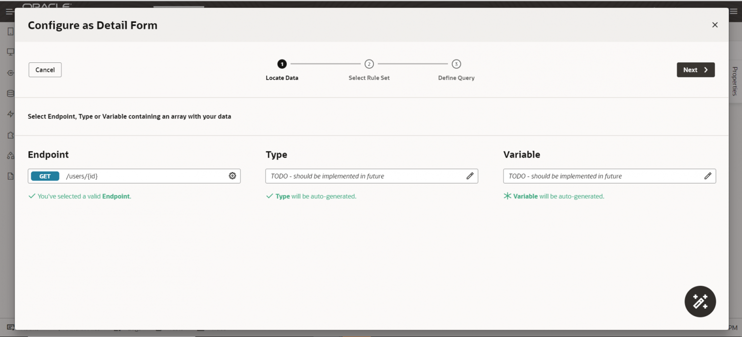 Dynamic Form Implementation In Visual Builder Application