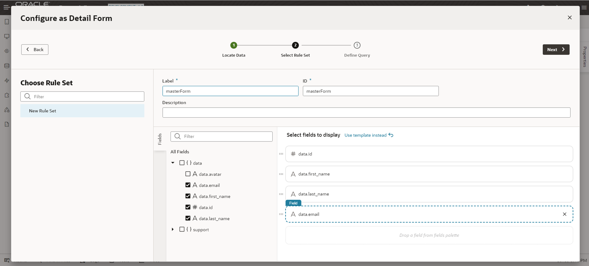 Dynamic Form Implementation In Visual Builder Application