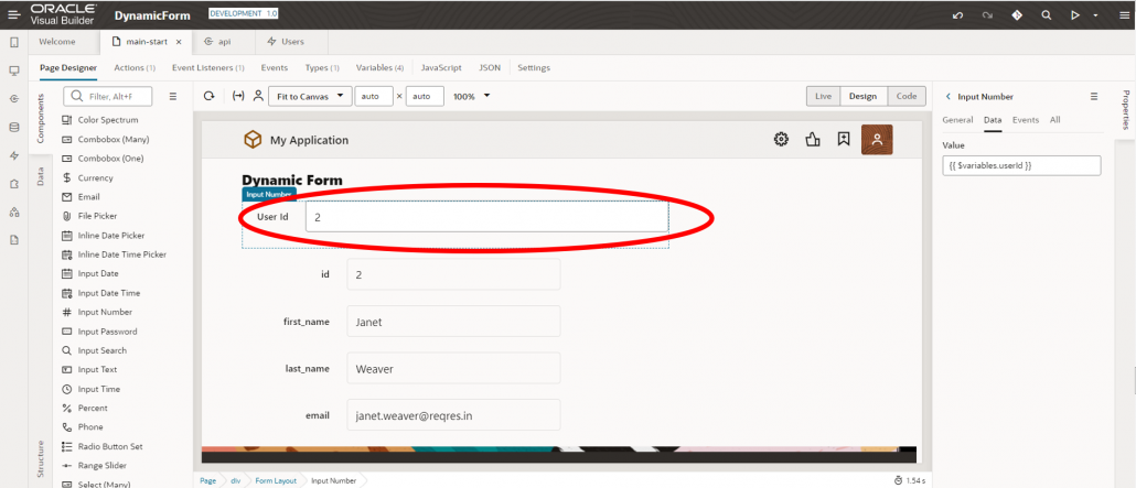 Dynamic Form Implementation In Visual Builder Application