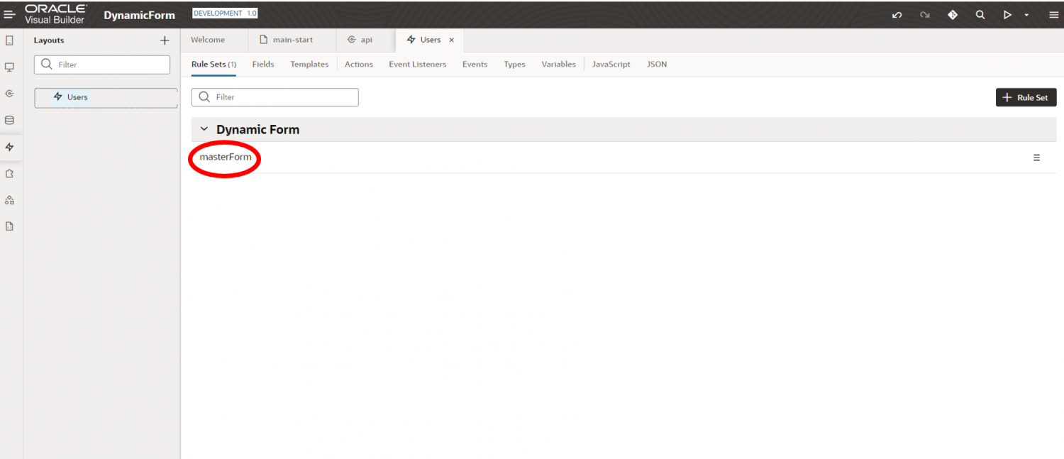 Dynamic Form Implementation In Visual Builder Application