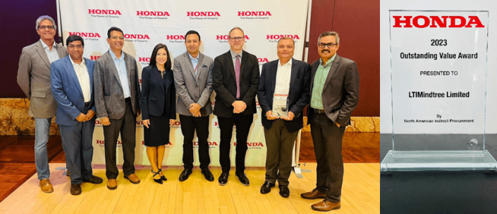 LTIMindtree Wins the 2023 Outstanding Value Award from Honda - LTIMindtree