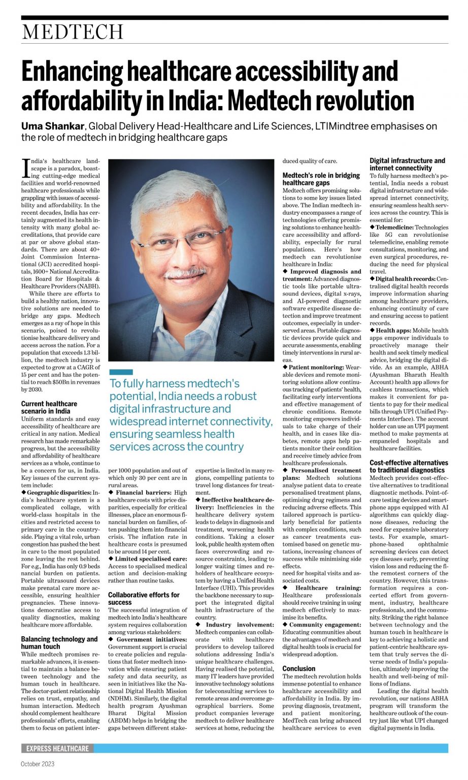 Enhancing healthcare accessibility and affordability in India | LTIMindtree